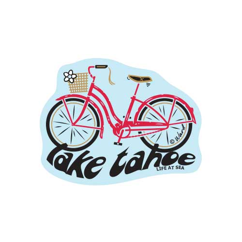 Lake Tahoe Cruiser Bike Sticker - Life At Sea by Tim Ward – Life At Sea Co Lake Tahoe Cruiser Bike Sticker - Life At Sea by Tim Ward – Life At Sea Co