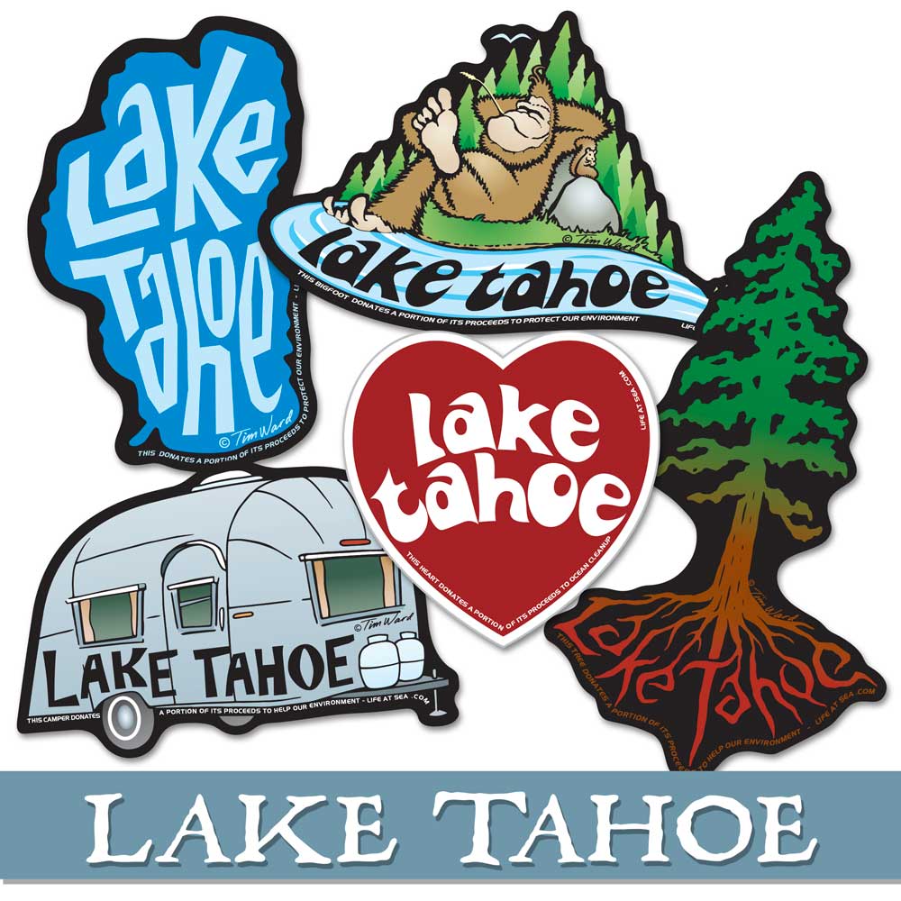 Lake Tahoe Stickers - Life At Sea art by Tim Ward – Life At Sea Co