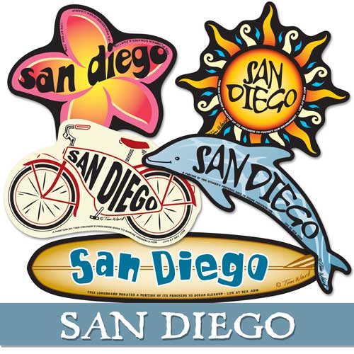 San Diego Stickers - Life At Sea by Tim Ward – Life At Sea Co