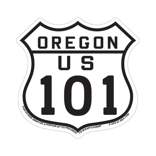 Oregon Highway 101 Sticker - Life At Sea – Life At Sea Co