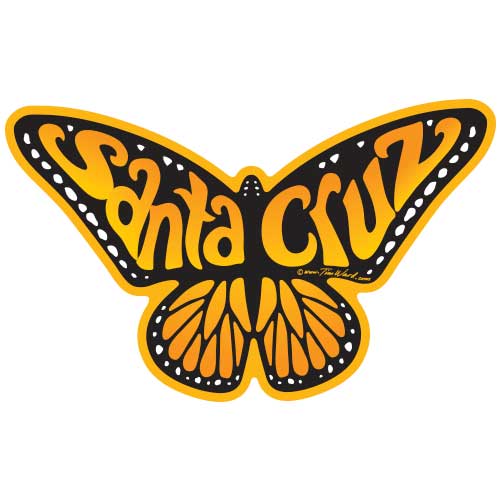 Santa Cruz Butterfly Sticker (Orange) - Life At Sea by Tim Ward – Life ...