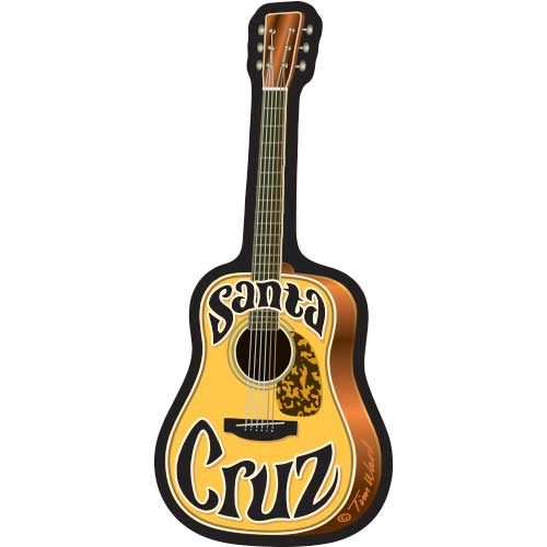 Santa Cruz Guitar Sticker - Life At Sea by Tim Ward – Life At Sea Co