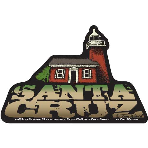 Santa Cruz Lighthouse Sticker - Life At Sea by Tim Ward – Life At Sea Co