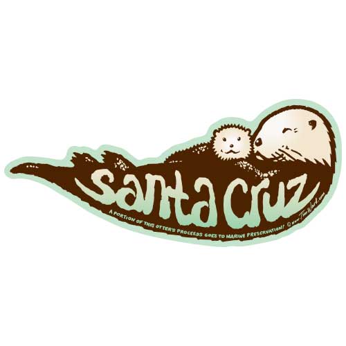 Santa Cruz Otter Sticker - Life At Sea by Tim Ward – Life At Sea Co