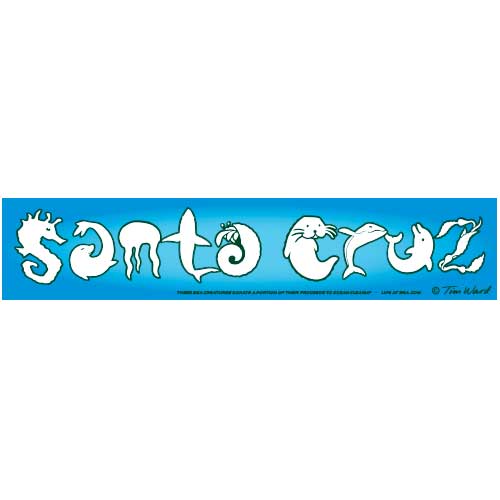 Santa Cruz Sea Creatures Sticker - Life At Sea by Tim Ward – Life At Sea Co