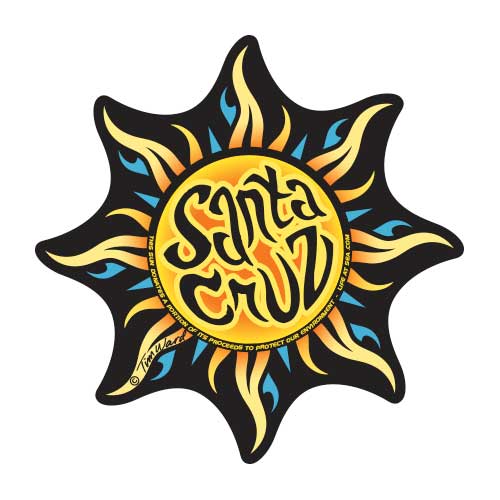 Santa Cruz Sun Sticker - Life At Sea by Tim Ward – Life At Sea Co