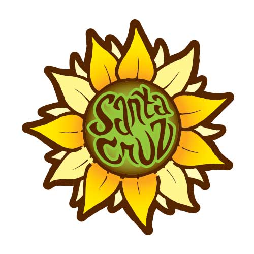 Santa Cruz Sunflower Sticker - Life At Sea by Tim Ward – Life At Sea Co