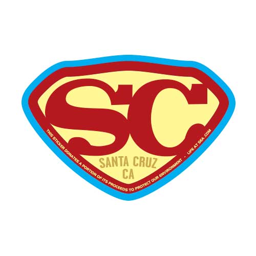 Santa Cruz Superman Sticker - Life At Sea by Tim Ward – Life At Sea Co