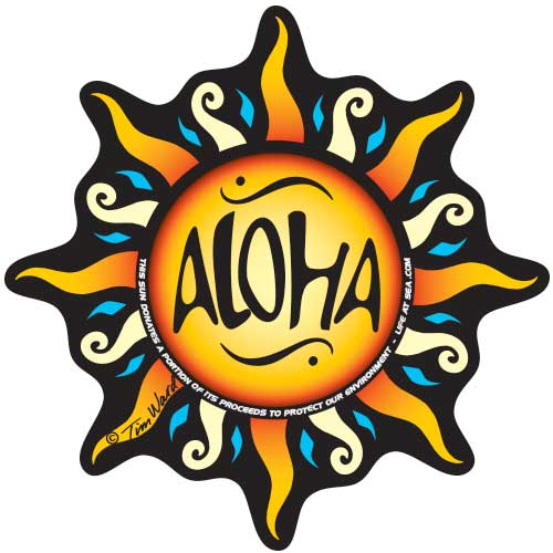 Aloha Sun Sticker - Life At Sea by Tim Ward – Life At Sea Co