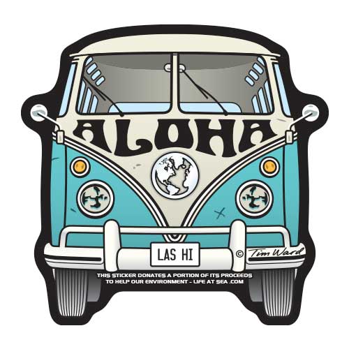 Aloha VW Bus Sticker - Life At Sea by Tim Ward – Life At Sea Co