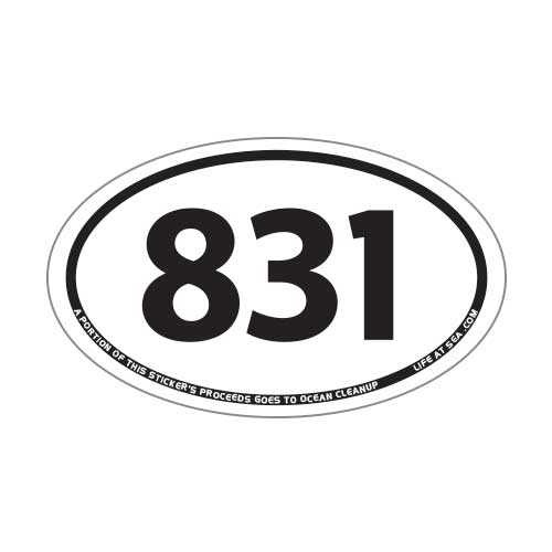 Big Sur Area Code 831 Sticker (White) – Life At Sea Co