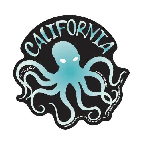 California Octopus Sticker - Life At Sea by Tim Ward – Life At Sea Co