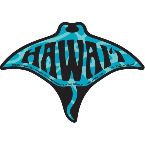 Hawaii Manta Ray Sticker - Life At Sea by Tim Ward – Life At Sea Co
