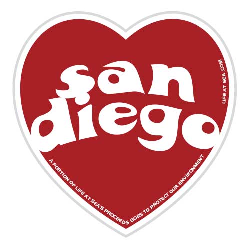 San Diego Heart Sticker - Life At Sea by Tim Ward – Life At Sea Co