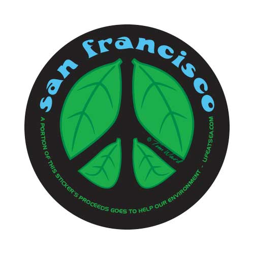 San Francisco Peace Sticker - Life At Sea by Tim Ward – Life At Sea Co