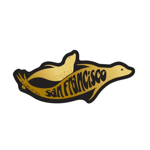 San Francisco Sea Lion Small Sticker - Life At Sea by Tim Ward – Life ...