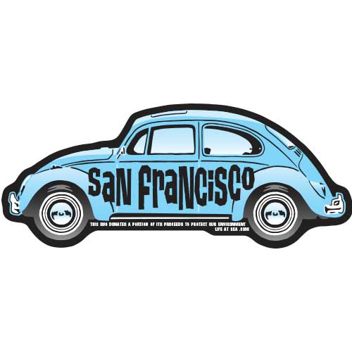 San Francisco VW Bug Sticker - Life At Sea by Tim Ward – Life At Sea Co