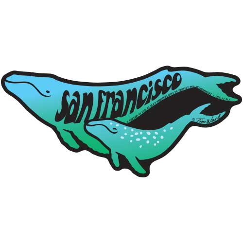 San Francisco Whale Sticker - Life At Sea by Tim Ward – Life At Sea Co